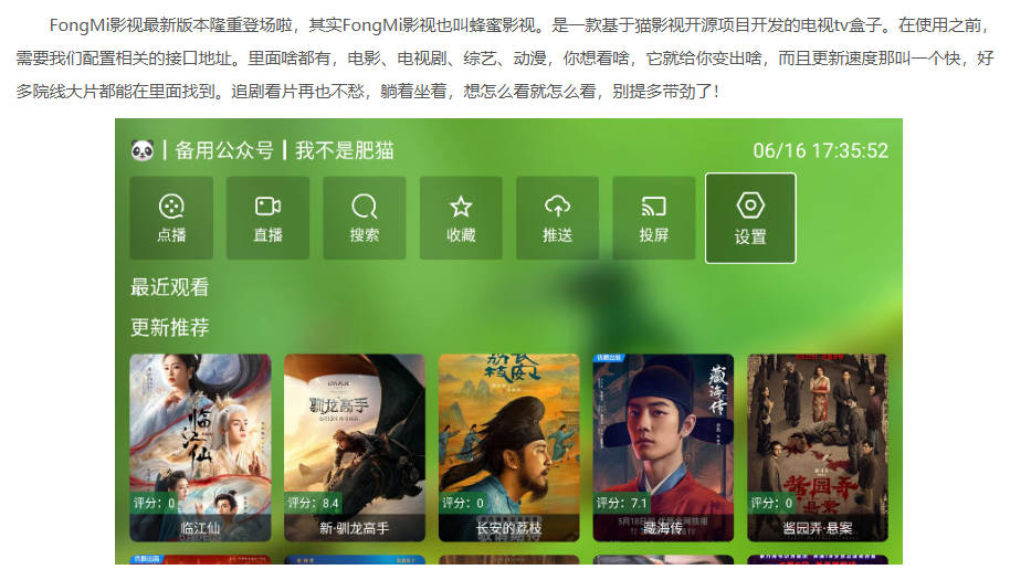 FongMi影视-蜂蜜影视-手机版电视版（TV版）